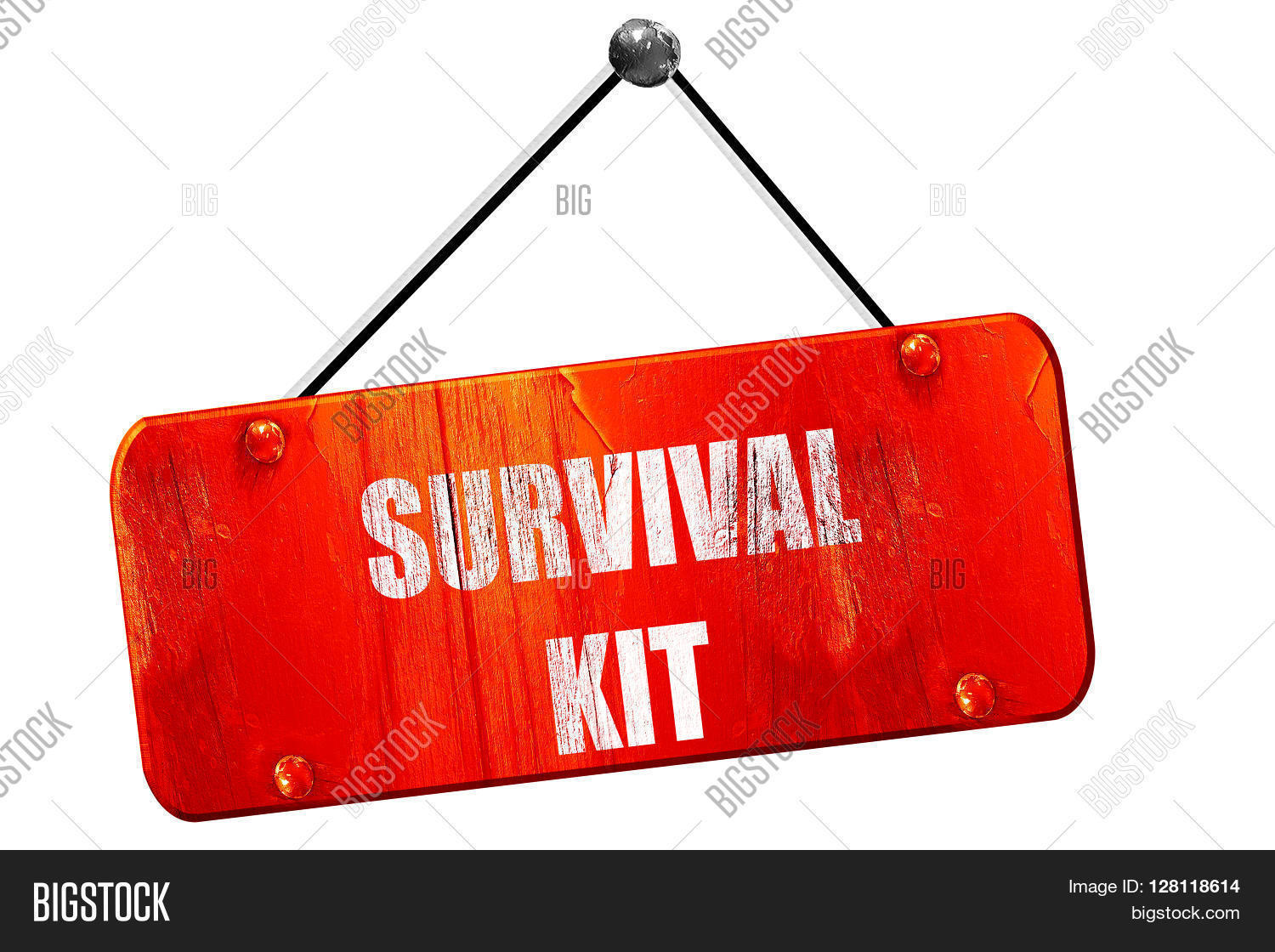 Survival Kit Sign, 3D Image & Photo (Free Trial) | Bigstock