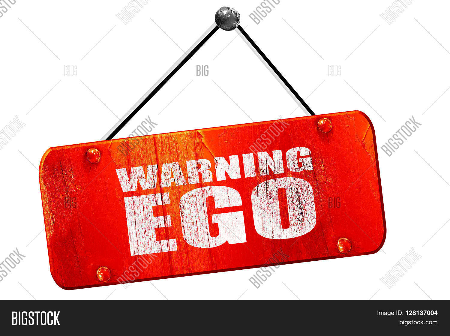 Warning Ego, 3D Image & Photo (Free Trial) | Bigstock
