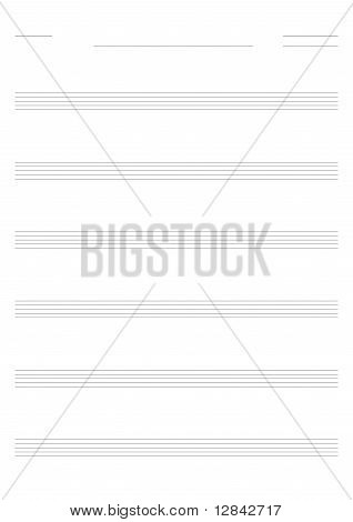 Blank Music Sheet Vector & Photo (Free Trial) | Bigstock