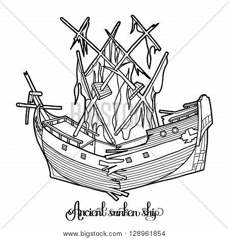 Ancient Sunken Ship. Vector & Photo (Free Trial) | Bigstock