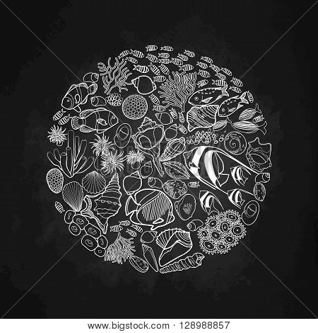 Ocean Flora Fauna Vector & Photo (Free Trial) | Bigstock