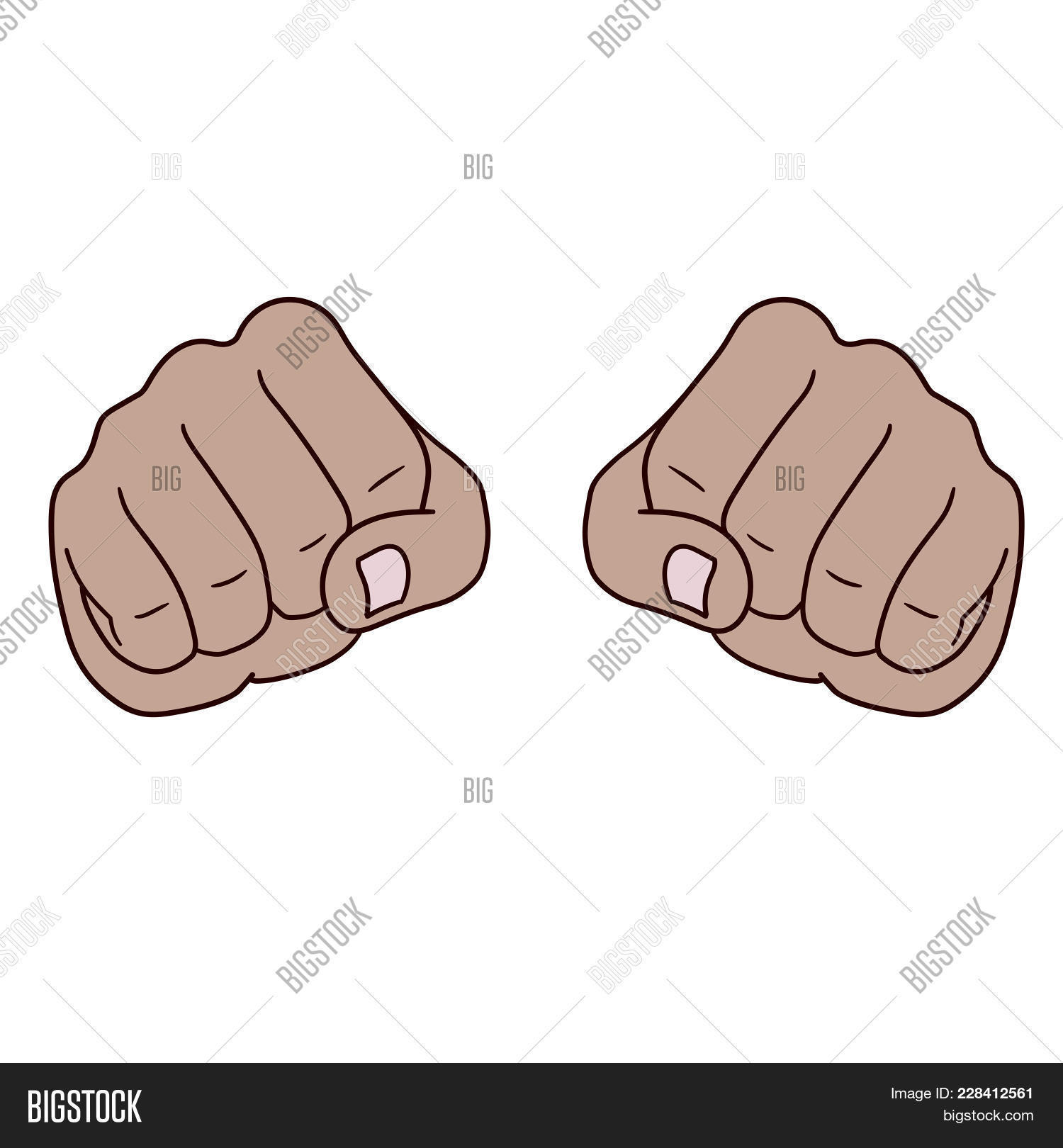 This Two Fists Front Vector & Photo (Free Trial) | Bigstock
