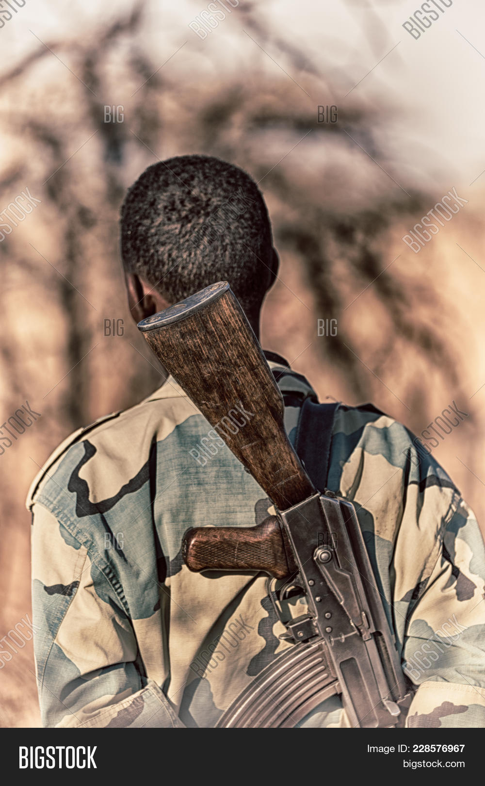 Black Soldier His Gun Image & Photo (Free Trial) | Bigstock