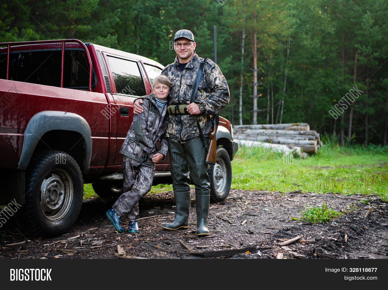 Father Son Came Forest Image & Photo (Free Trial) | Bigstock