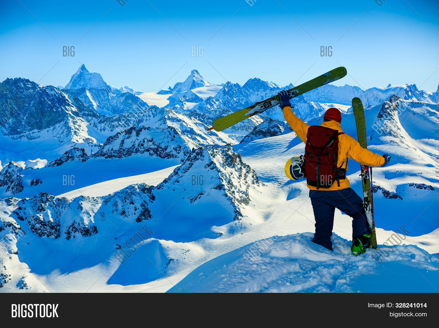 Skiing Amazing View Image & Photo (Free Trial) | Bigstock