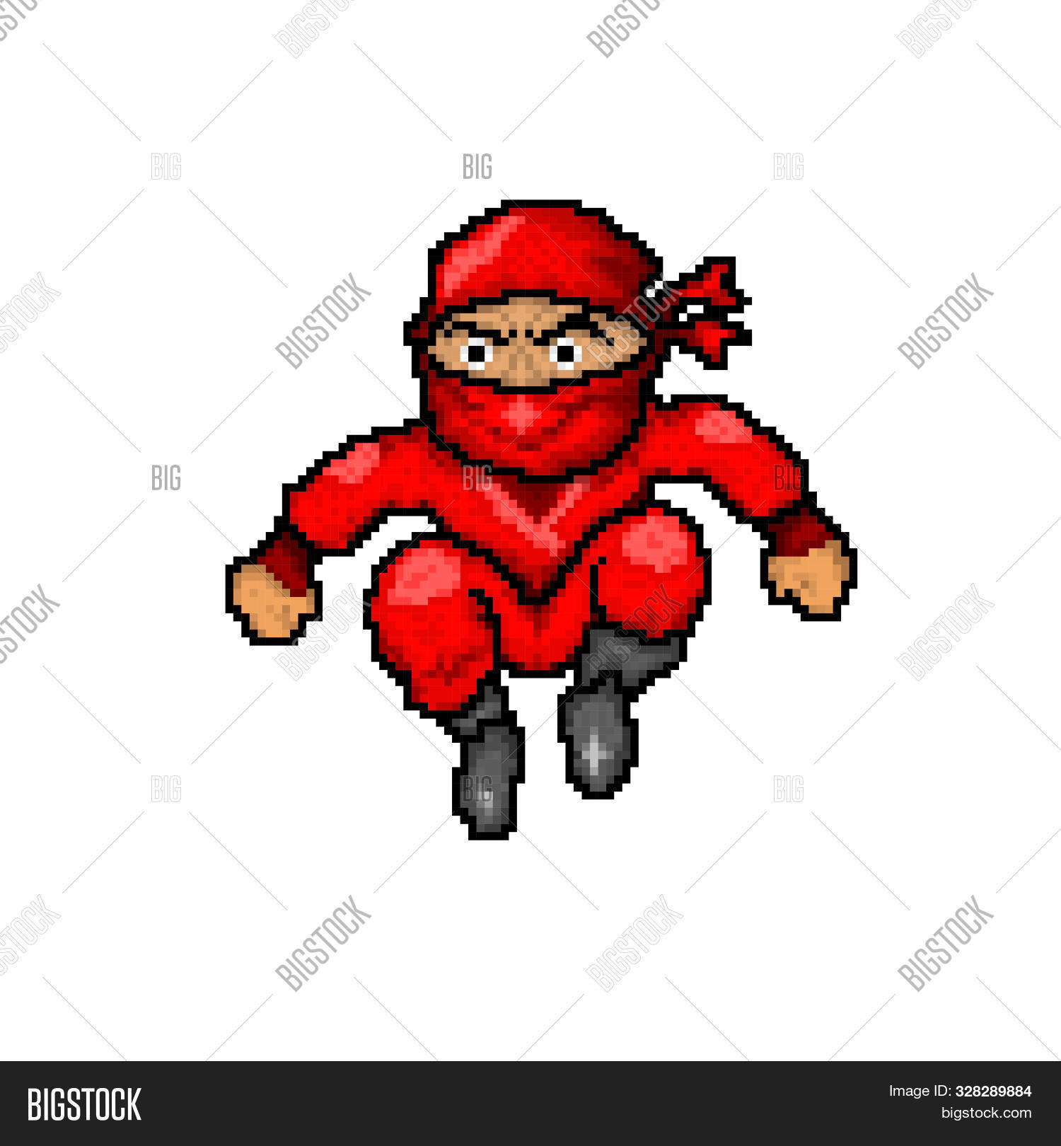 Print Pixel Art Ninja Image & Photo (Free Trial) | Bigstock