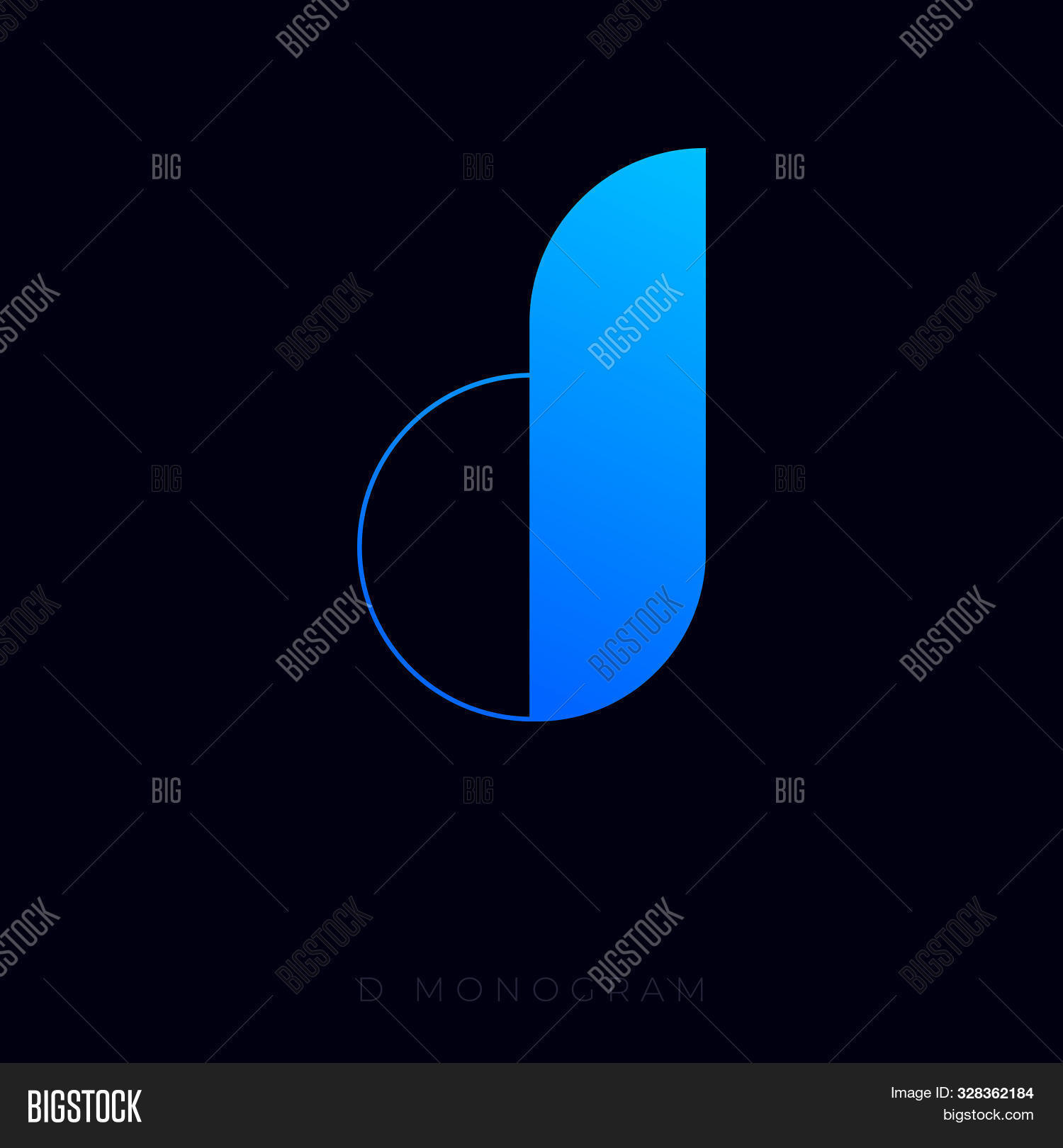 Blue D Letter. D Logo Vector & Photo (Free Trial) | Bigstock
