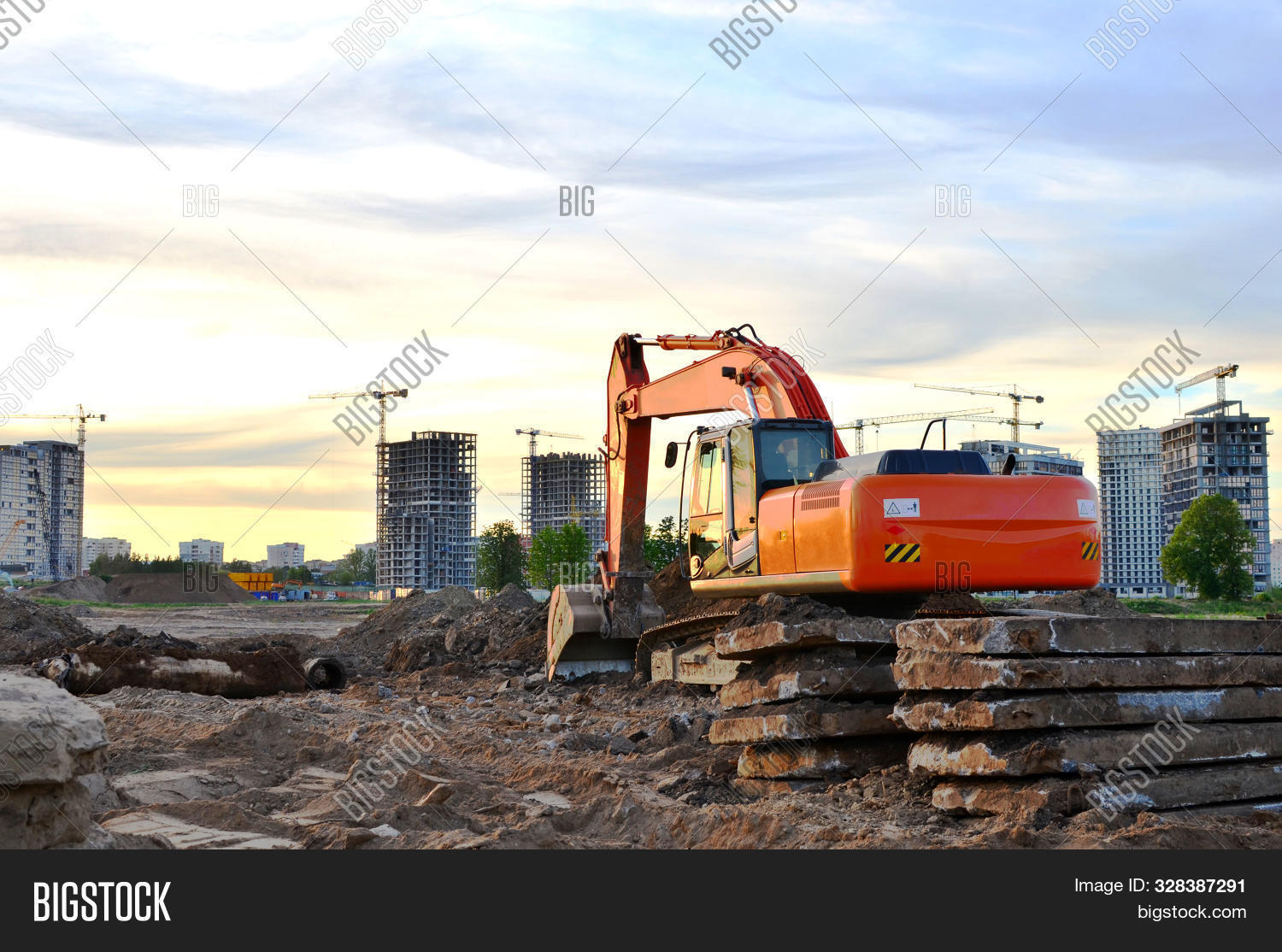 Excavator Construction Image & Photo (Free Trial) | Bigstock