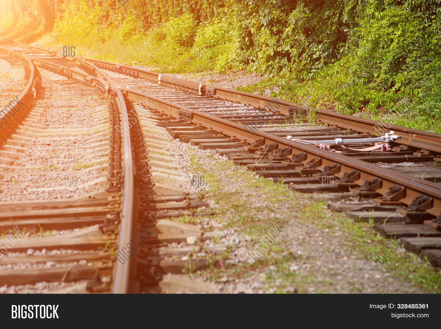 Two Railway Tracks Image & Photo (Free Trial) | Bigstock