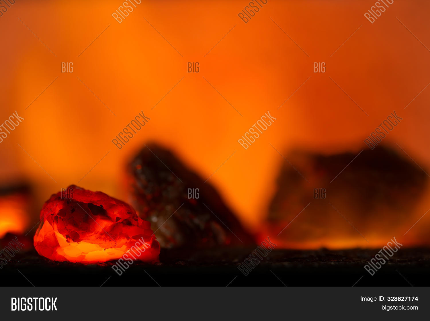 Red Hot Coal Bar Focus Image & Photo (Free Trial) | Bigstock