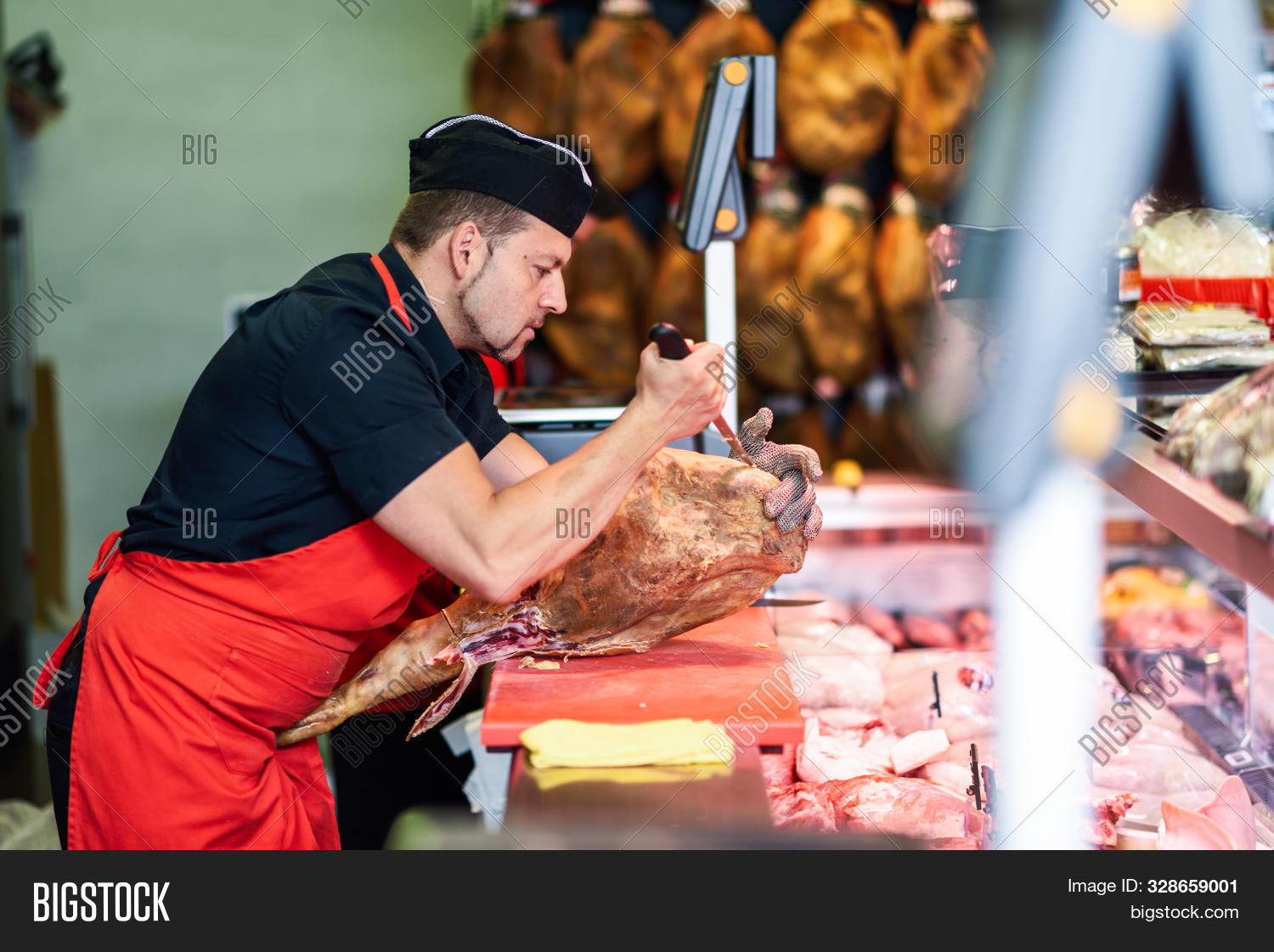 Butcher Boning Ham Image & Photo (Free Trial) | Bigstock