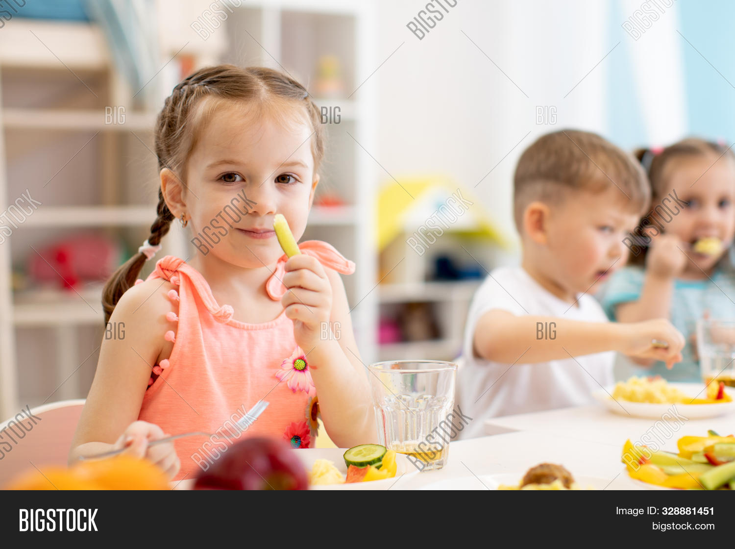 Cute Child Girl Eats Image & Photo (Free Trial) | Bigstock