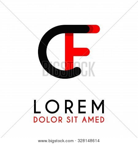 Initial Letter Cf Red Vector & Photo (Free Trial) | Bigstock