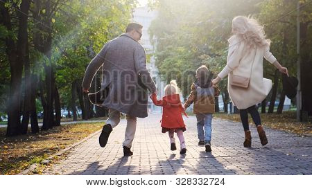 Happy Family Walking Image & Photo (Free Trial) | Bigstock