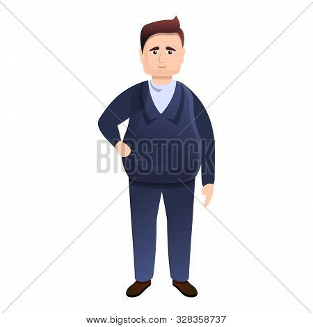 Cute Fat Man Icon. Vector & Photo (Free Trial) | Bigstock