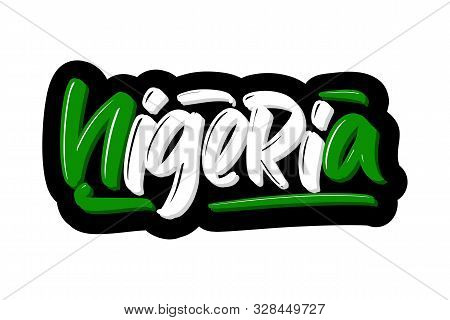 Nigeria Modern Brush Vector & Photo (Free Trial) | Bigstock