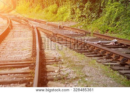 Two Railway Tracks Image & Photo (Free Trial) | Bigstock