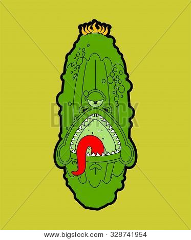 Cucumber Monster Gmo Vector & Photo (Free Trial) | Bigstock