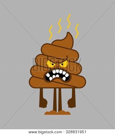 Angry Shit Cartoon. Vector & Photo (Free Trial) | Bigstock