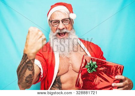 Happy Fit Santa Claus Image & Photo (Free Trial) | Bigstock