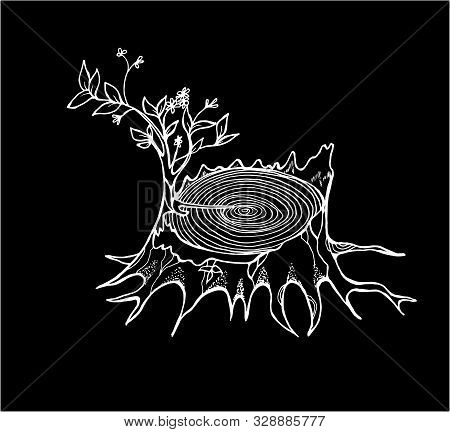 Black White Stump Vector & Photo (Free Trial) | Bigstock