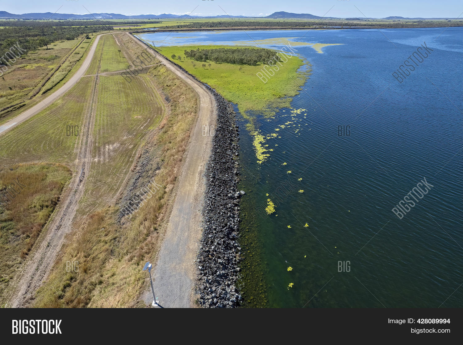 Aerial View Along Dam Image & Photo (Free Trial) | Bigstock