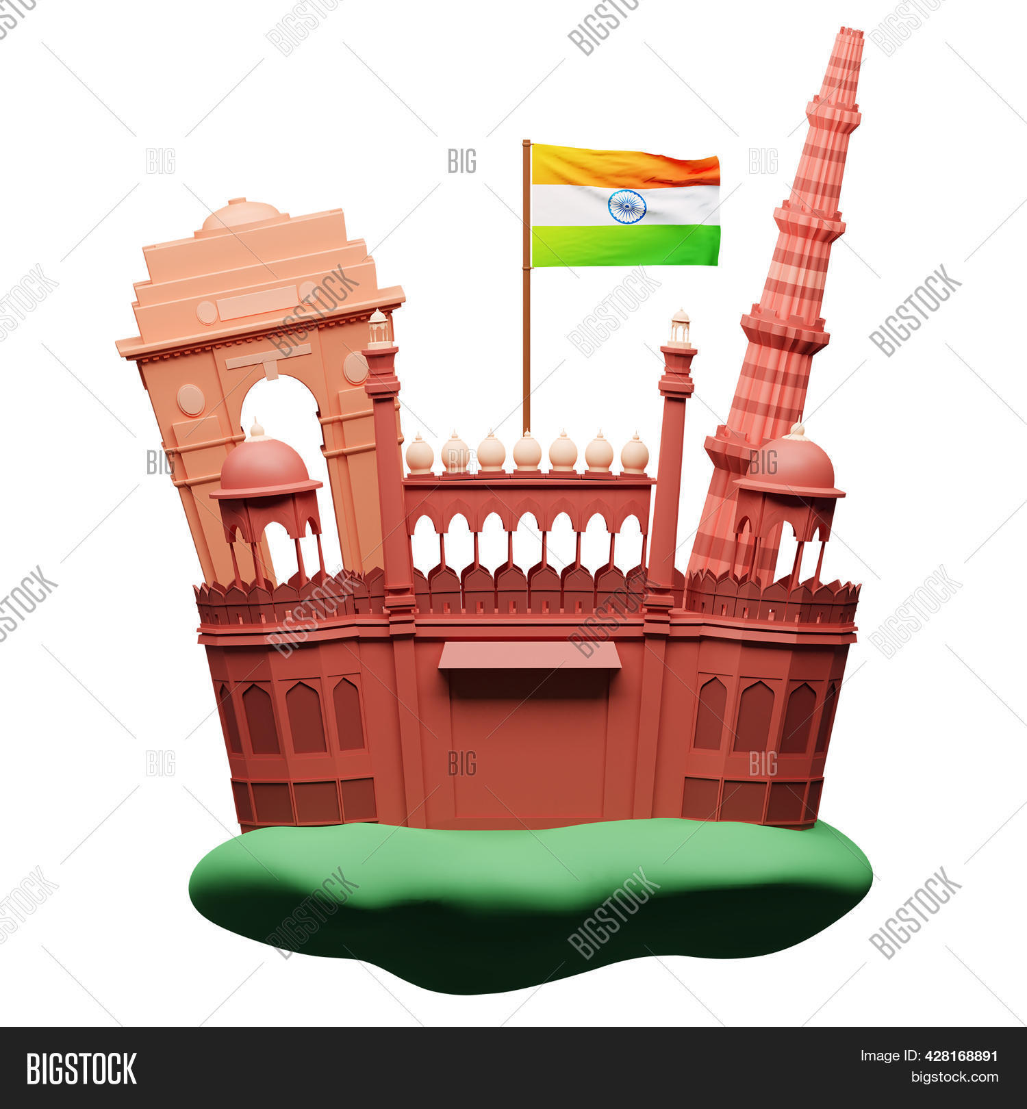 3D Illustration India Image & Photo (Free Trial) | Bigstock