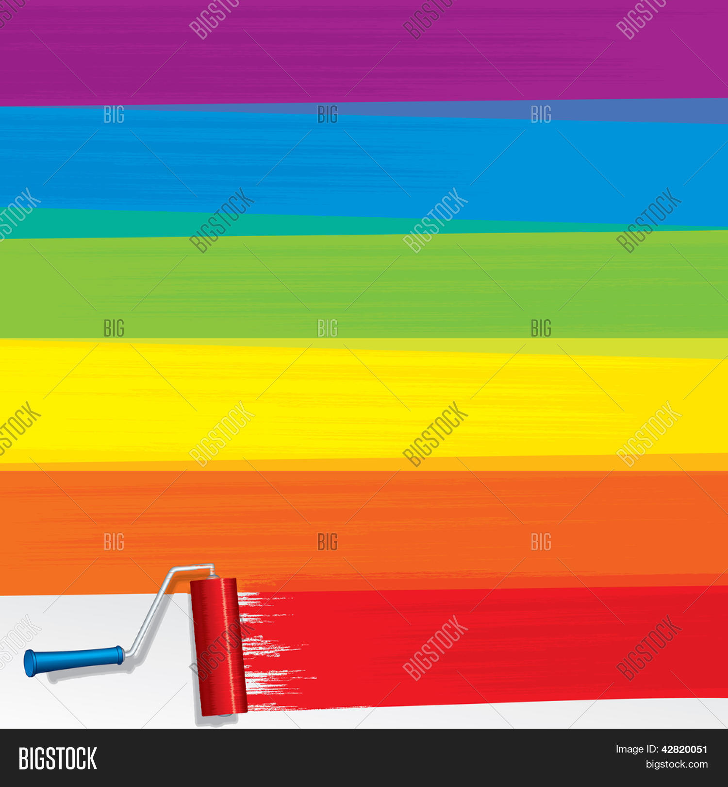 Rainbow Paint Roller Image & Photo (Free Trial) | Bigstock
