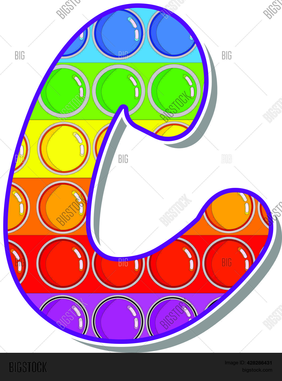 Letter C. Rainbow Vector & Photo (Free Trial) | Bigstock