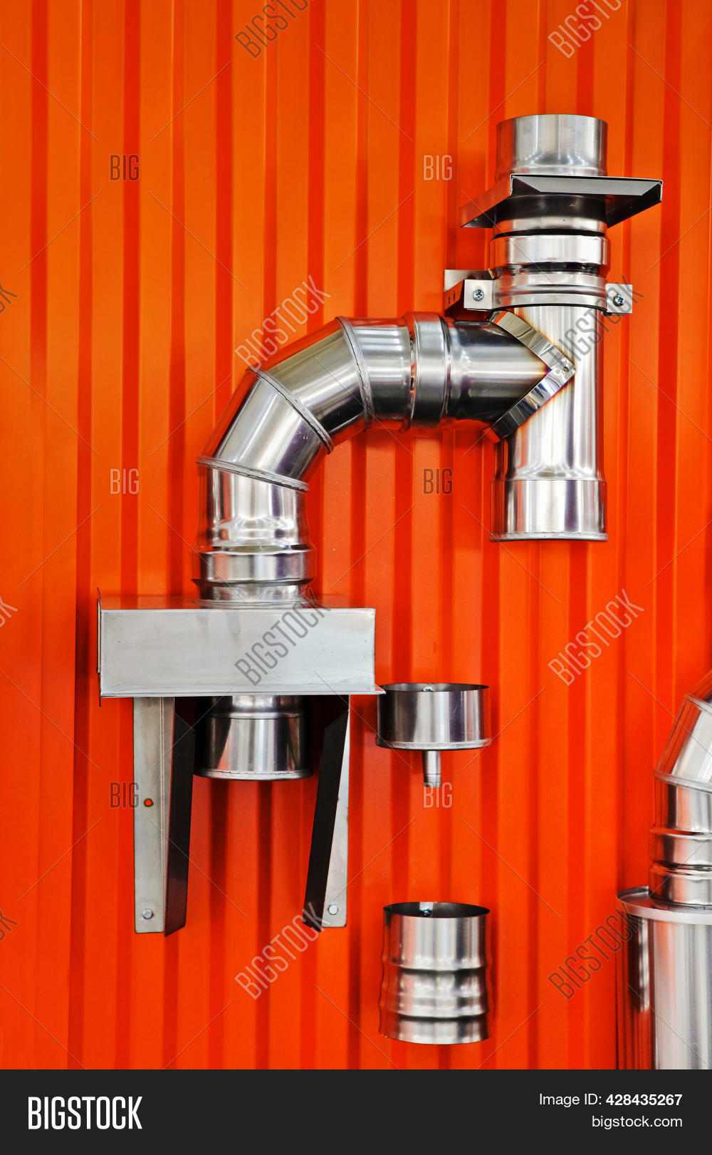Steel Chimney Pipe On Image & Photo (Free Trial) | Bigstock
