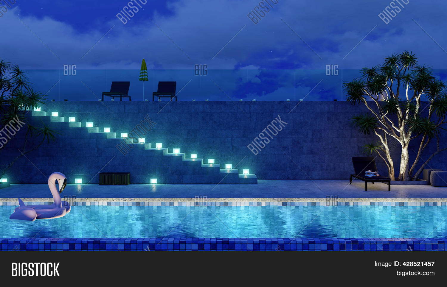 Swimming Pool Lounge Image & Photo (Free Trial) | Bigstock