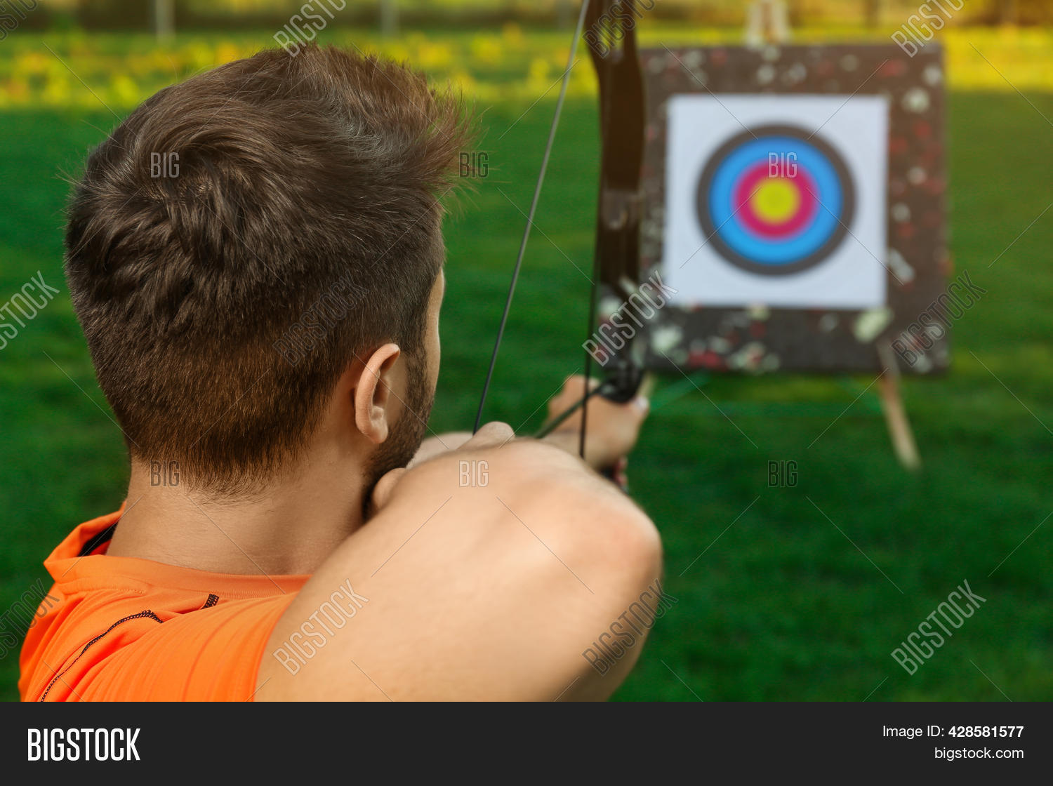 Man Bow Arrow Aiming Image & Photo (Free Trial) | Bigstock