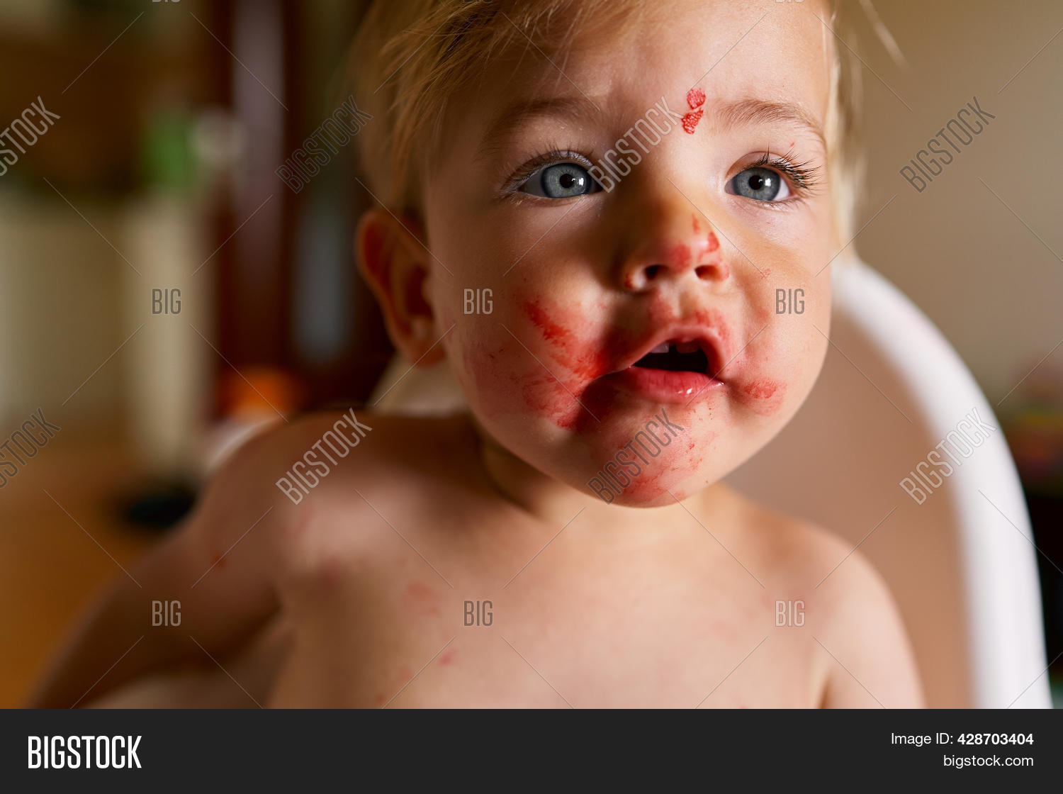 Child Messy Face Opens Image & Photo (Free Trial) | Bigstock