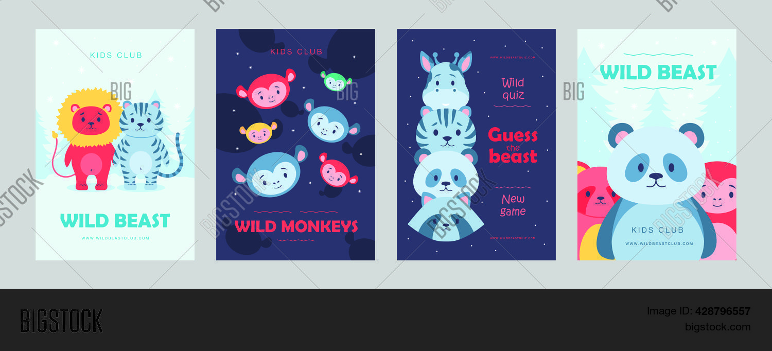 Wild Animal Posters Vector & Photo (Free Trial) | Bigstock