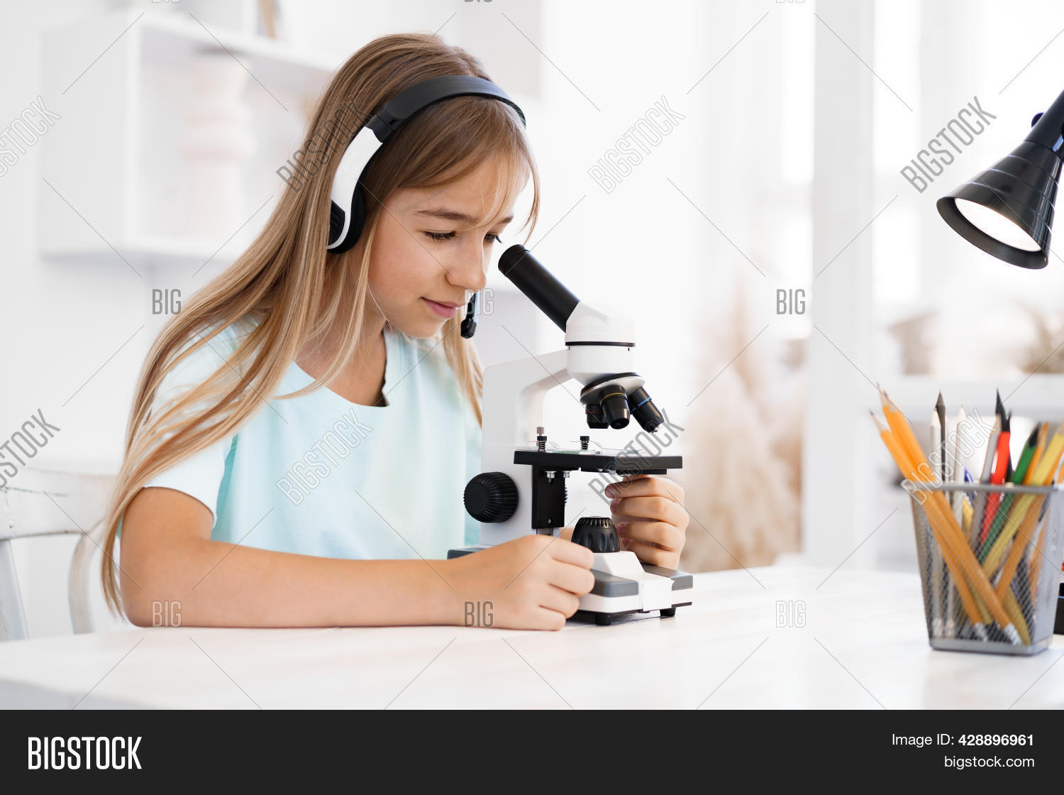 Young Girl Using Image & Photo (Free Trial) | Bigstock