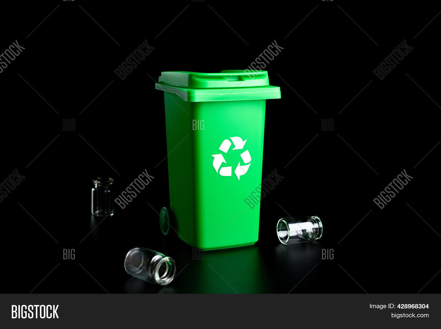 Trash Glass Sort. Bin Image & Photo (Free Trial) | Bigstock