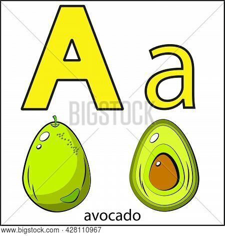 Letter , Avocado. Vector & Photo (Free Trial) | Bigstock