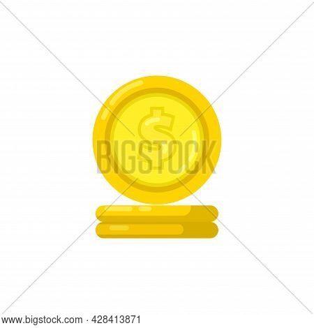 Coin Flat Clipart. Vector & Photo (Free Trial) | Bigstock