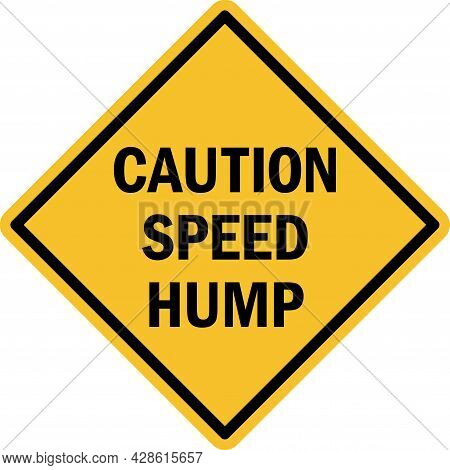 Caution Speed Hump Vector & Photo (Free Trial) | Bigstock