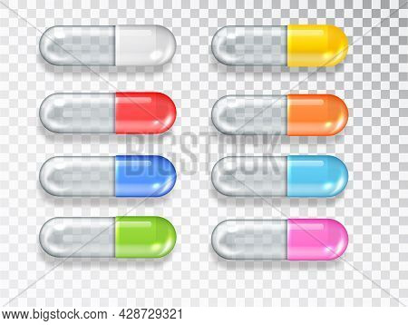 Capsule Pill Set Vector & Photo (Free Trial) | Bigstock