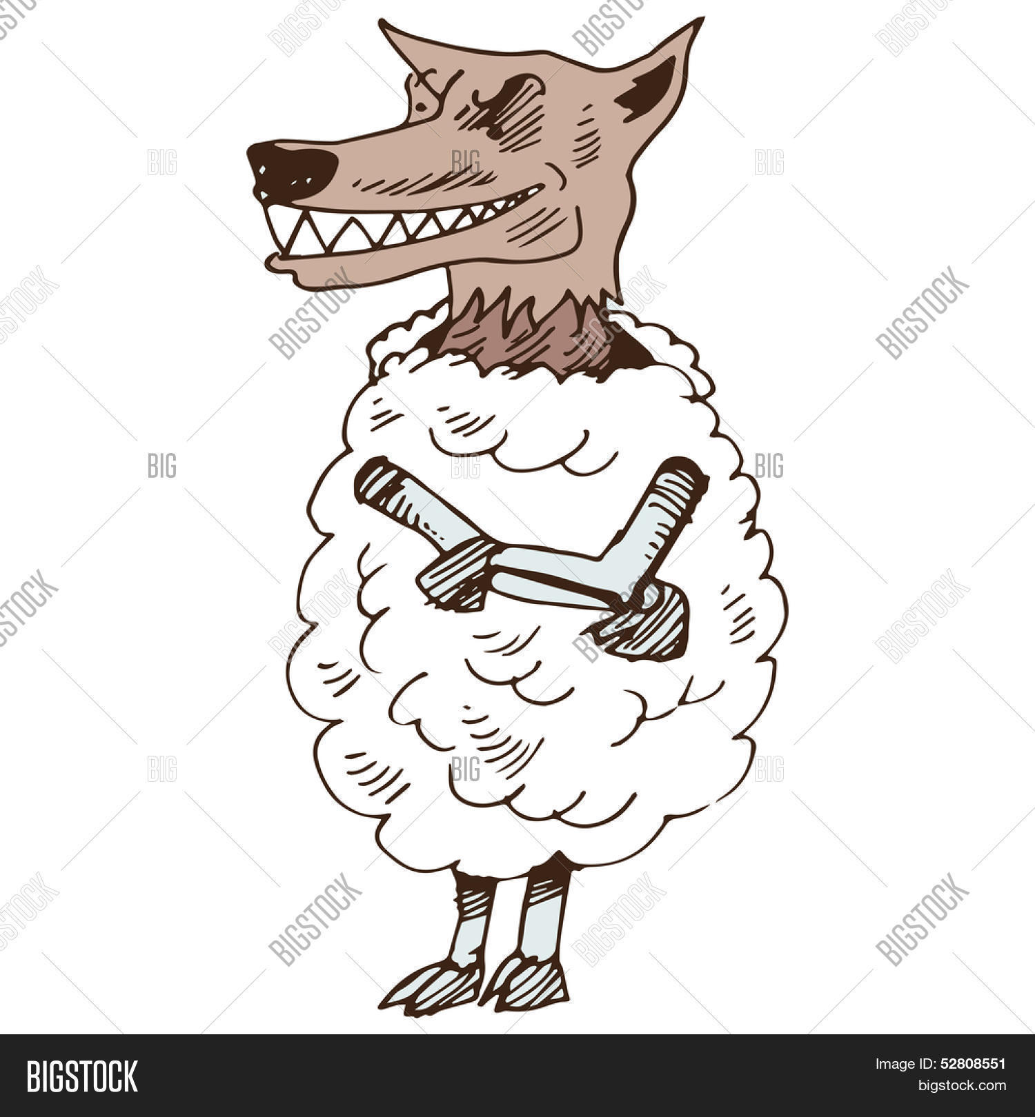 Image Wolf Sheeps Vector & Photo (Free Trial) | Bigstock