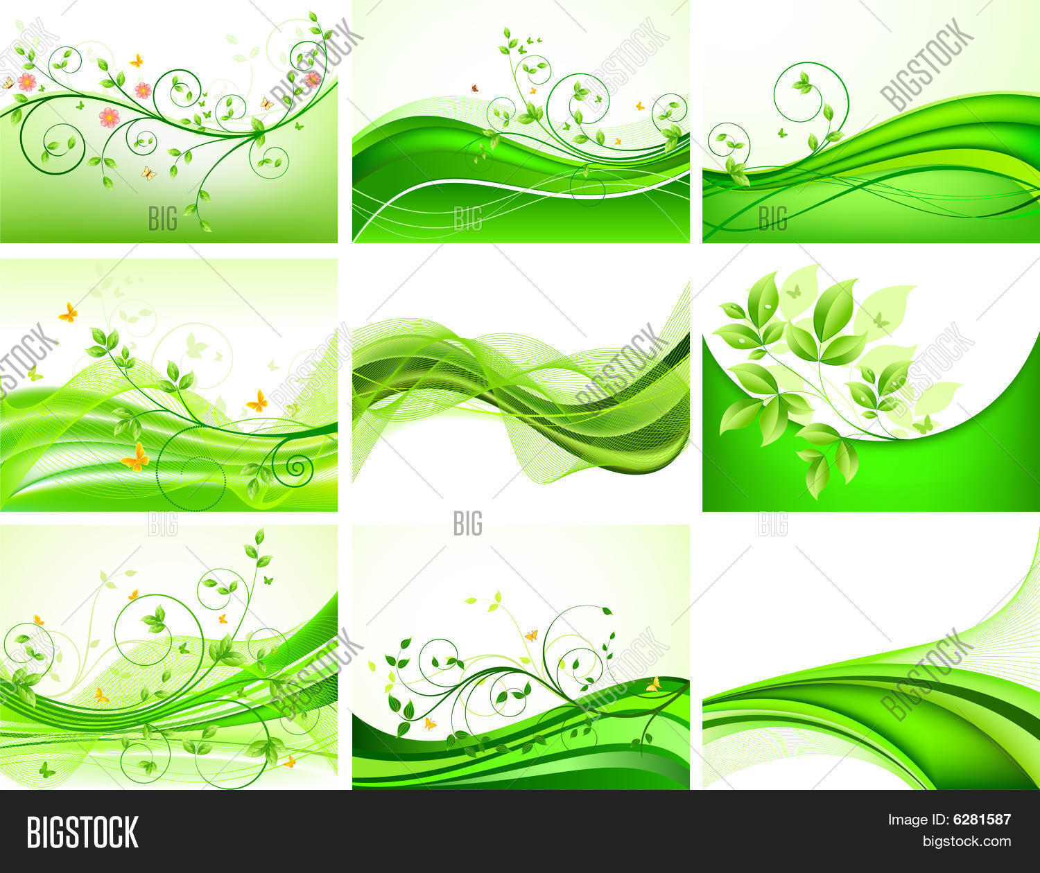 Abstract Green Floral Vector & Photo (Free Trial) | Bigstock