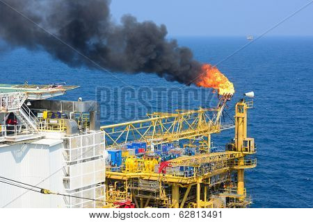 Gas Flare On Offshore Image & Photo (Free Trial) | Bigstock