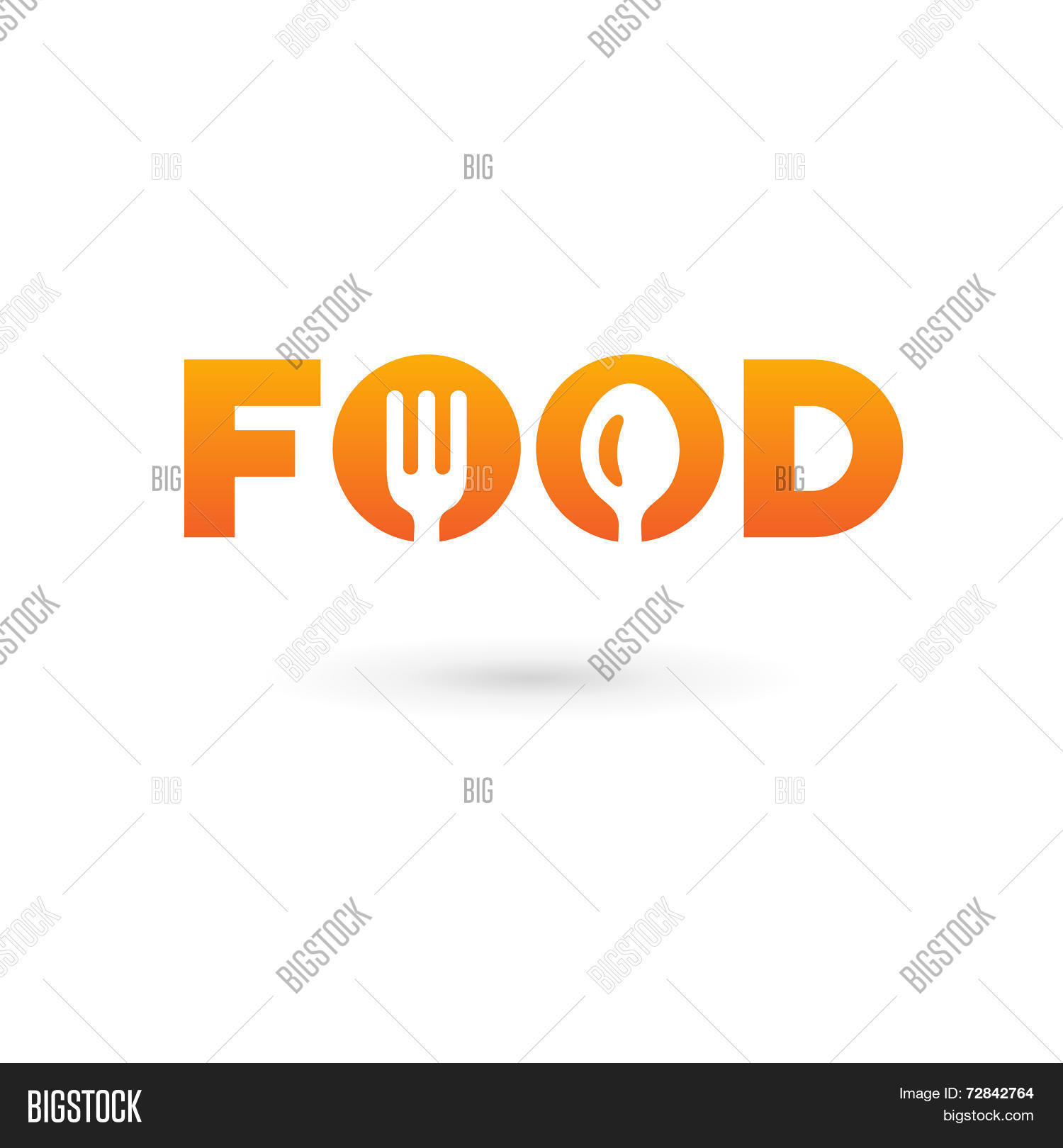 Food Word Sign Logo Vector & Photo (Free Trial) | Bigstock