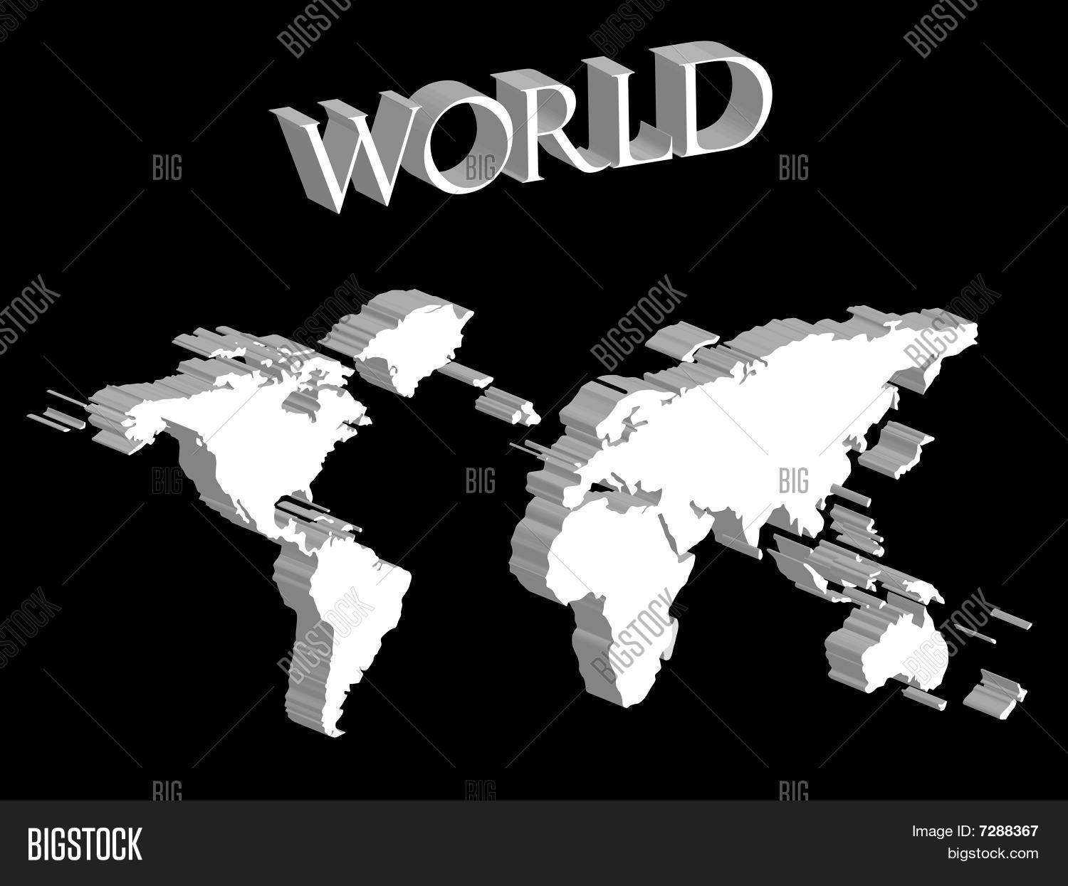 White World Map Vector & Photo (Free Trial) | Bigstock