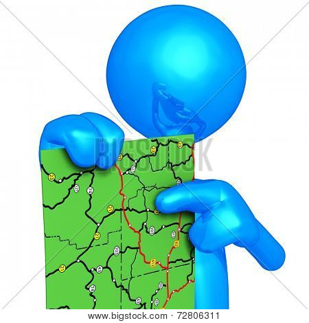 3D Character Road Map Image & Photo (Free Trial) | Bigstock