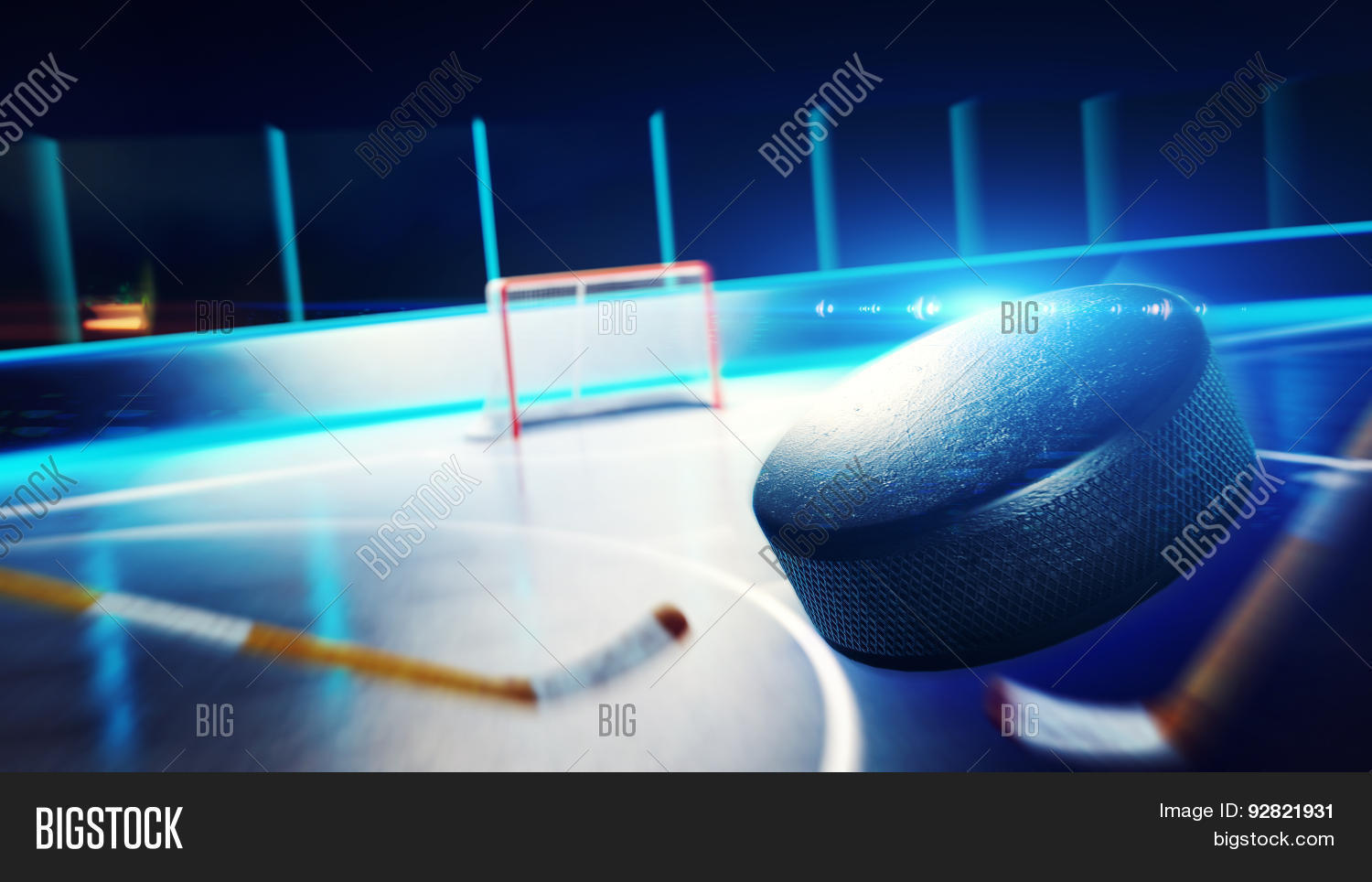 Hockey Ice Rink Goal Image & Photo (Free Trial) | Bigstock