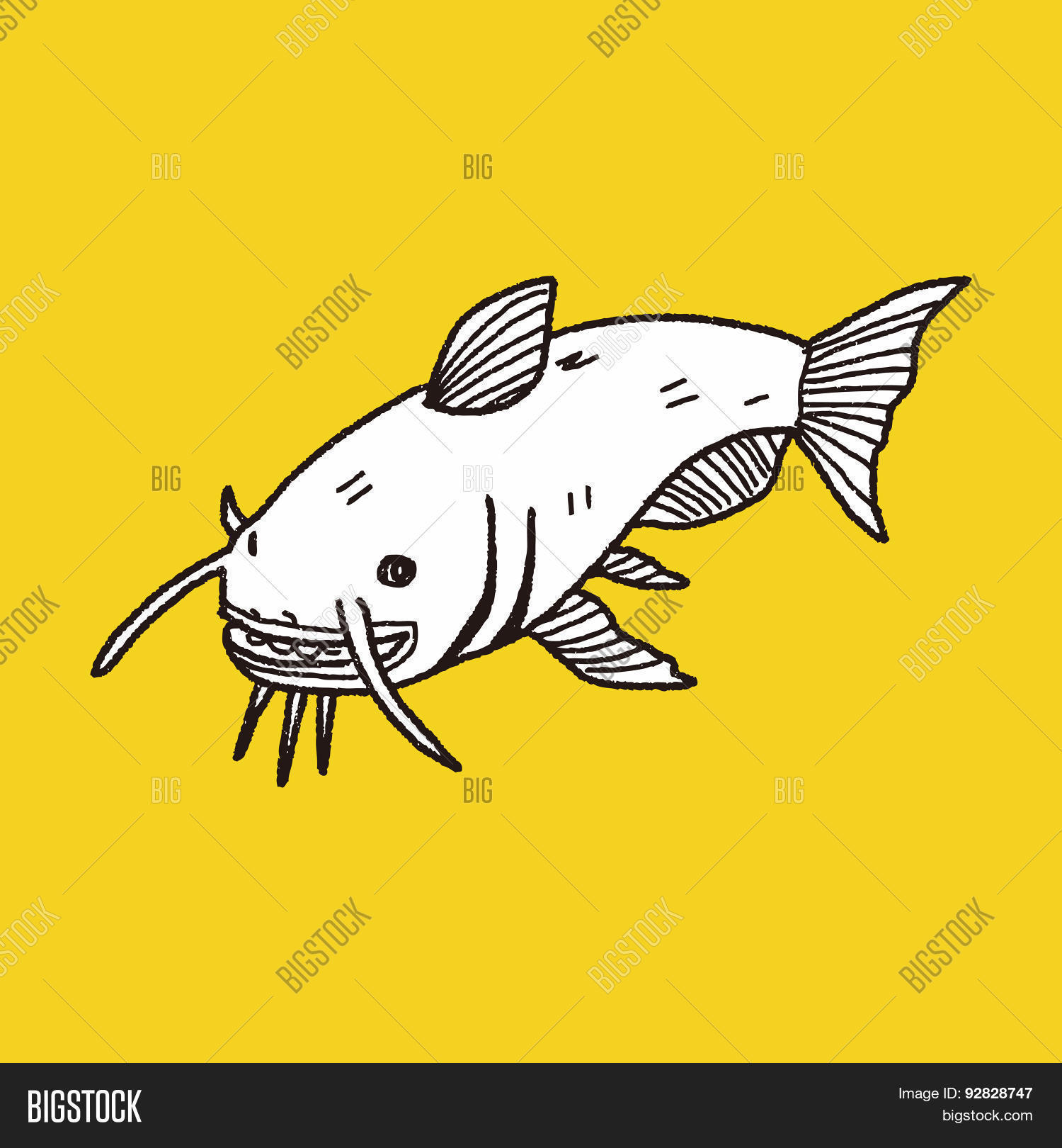 Catfish Doodle Vector & Photo (Free Trial) | Bigstock