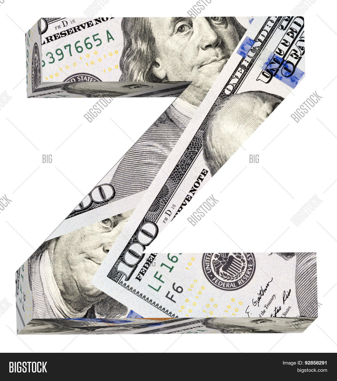 One Letter Dollar Bill Image & Photo (Free Trial) | Bigstock