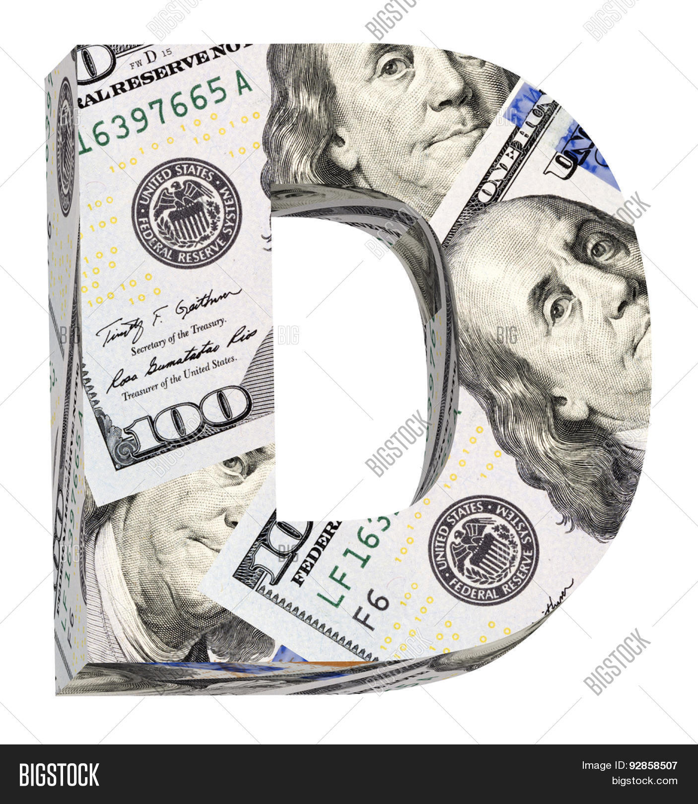 One Letter Dollar Bill Image & Photo (Free Trial) | Bigstock